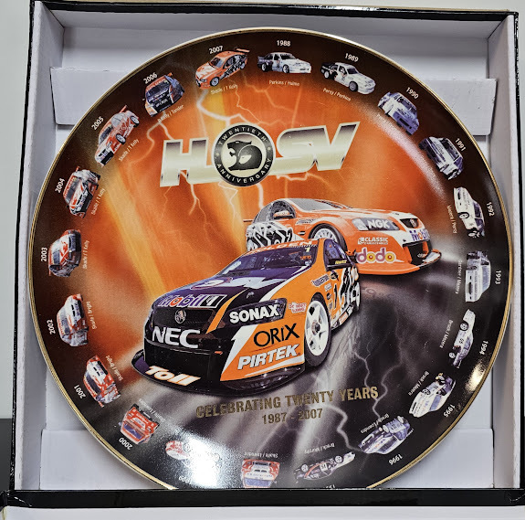 New HSV 20 Years Commemorative Plate 1987-2007 Australian Motor Sport