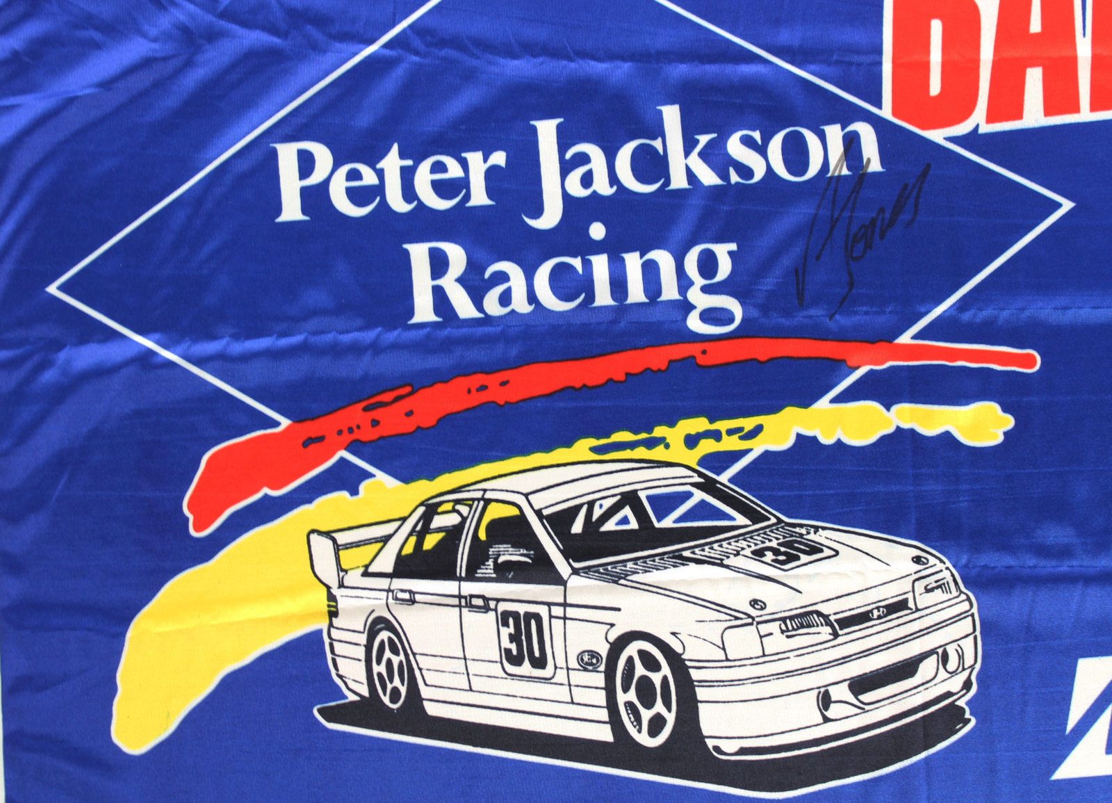 Signed Bathurst '93 Peter Jackson Racing Flag