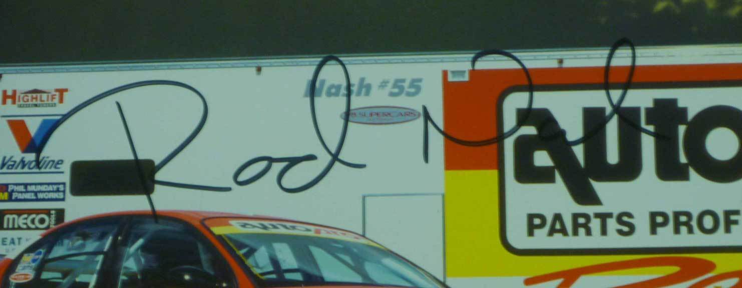 Holden Rod Nash V8 Supercars Signed Poster
