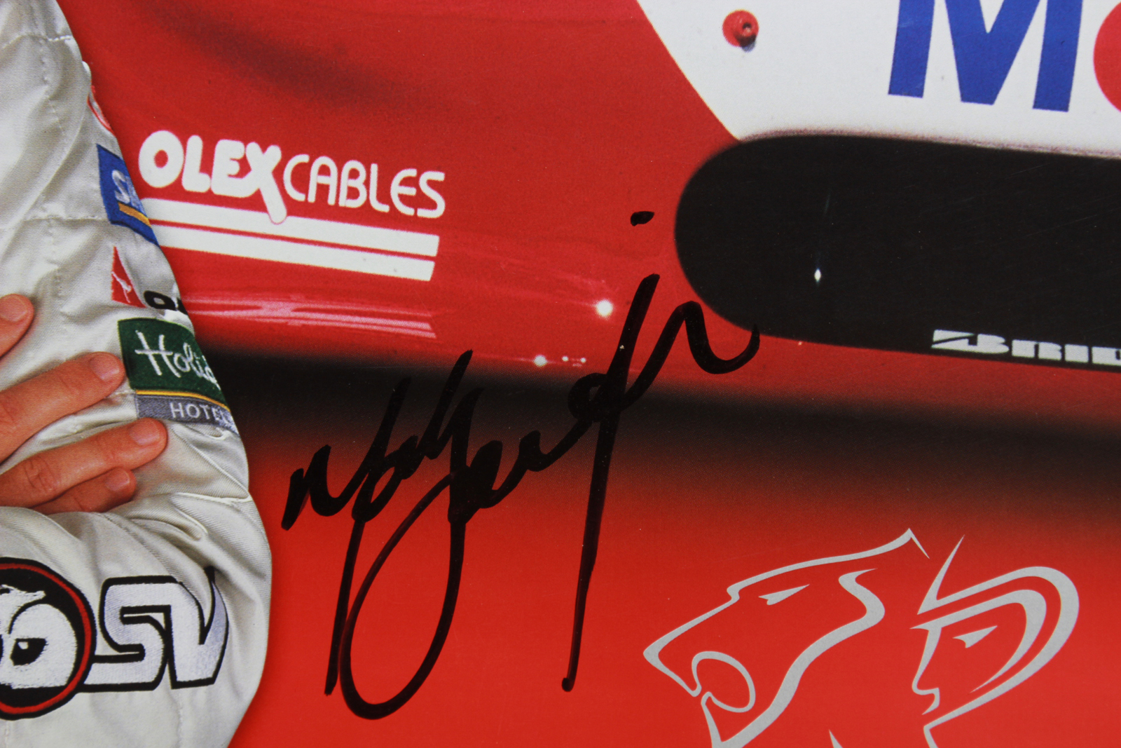 Signed HRT Mark Skaife & Jason Bright Poster Holden VX Commodore Red Storm