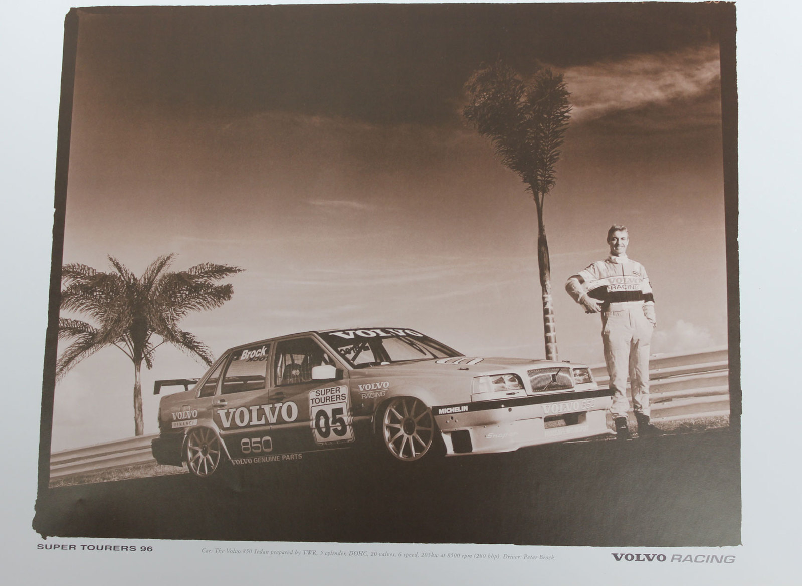 Peter Brock Volvo Racing Poster - Volvo Racing