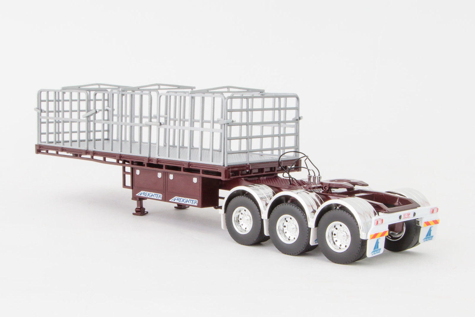 Freighter B Double Flat Top Trailers - Burgundy