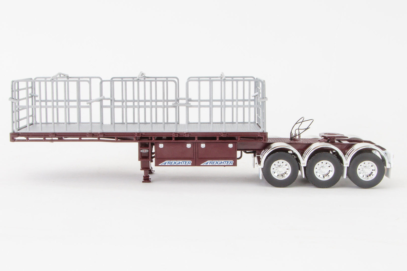 Freighter B Double Flat Top Trailers - Burgundy