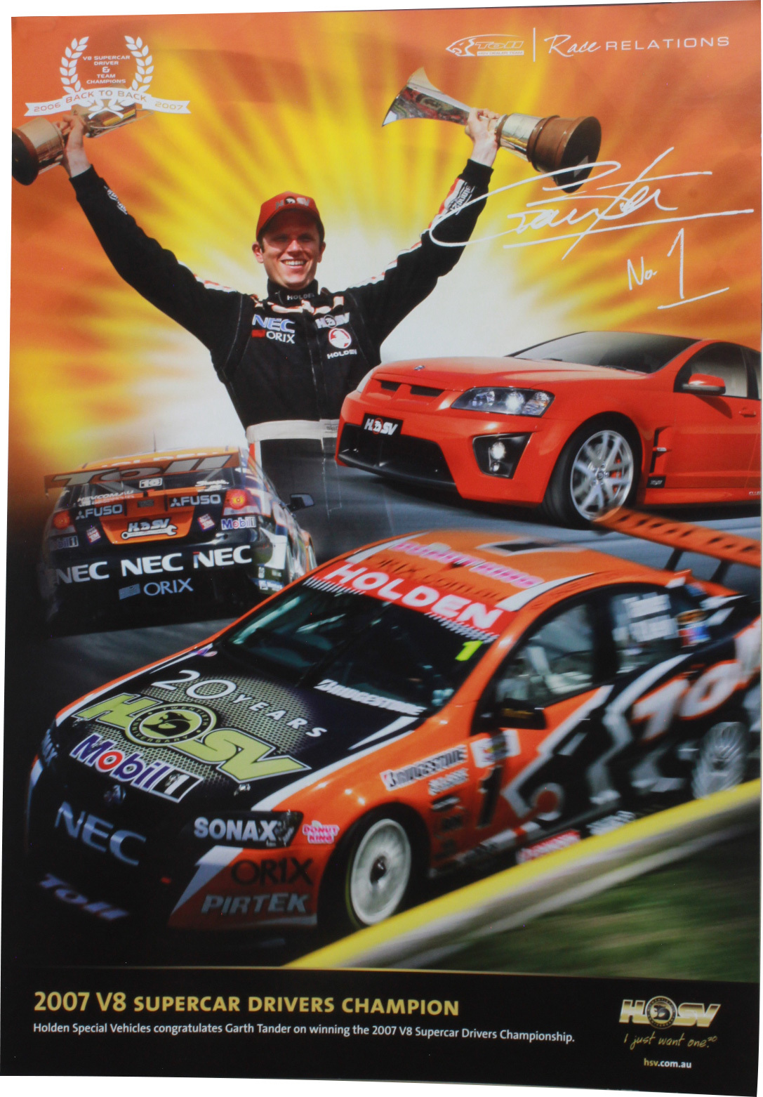 HRT 2007 Championship Winner Double Sided Poster