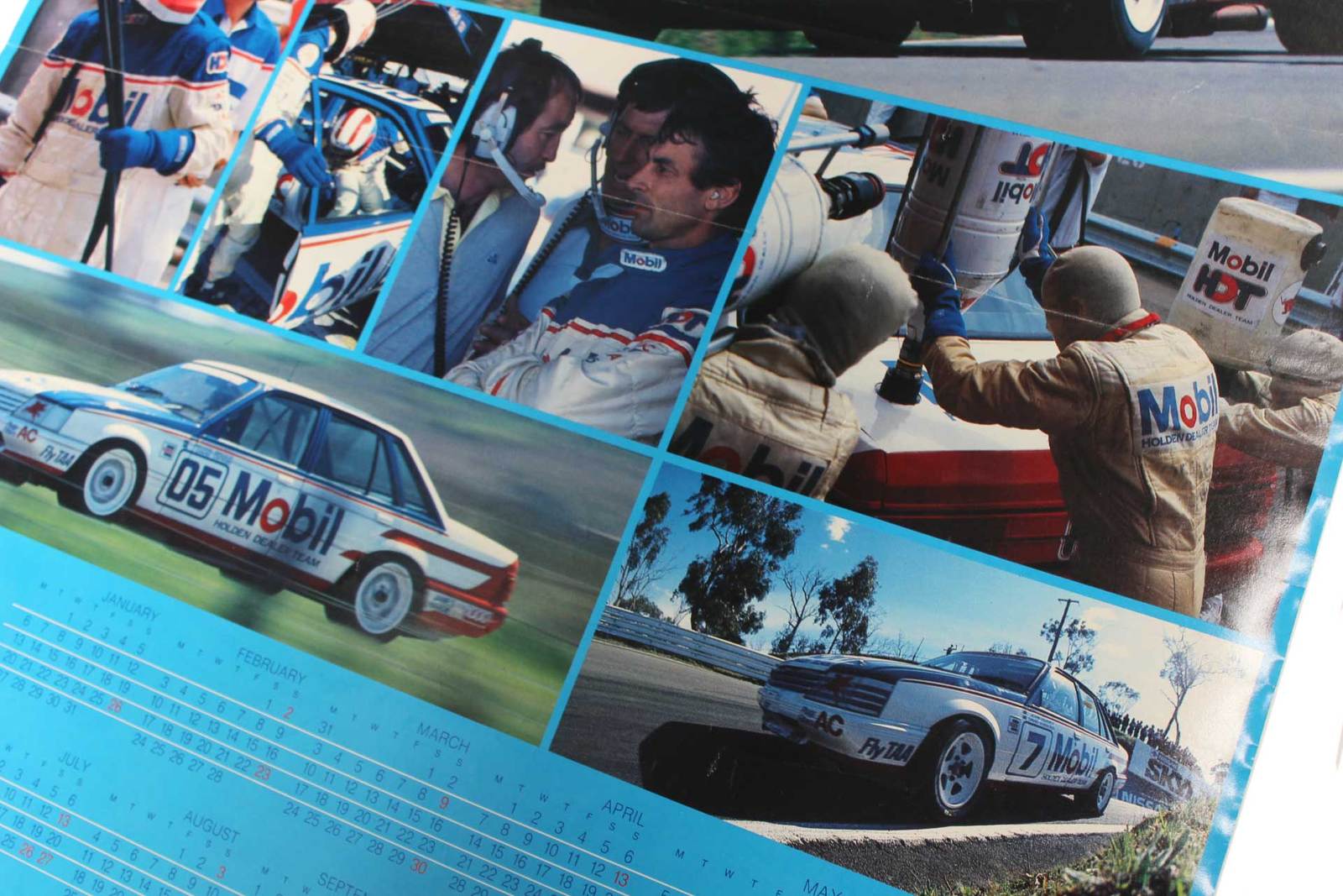 1986 Australian Motor Racing Calendar Poster