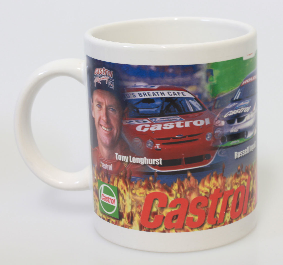 Ex-Display Assortment Of Castrol Mugs x5 Perkins Ingall Longhurst Racing