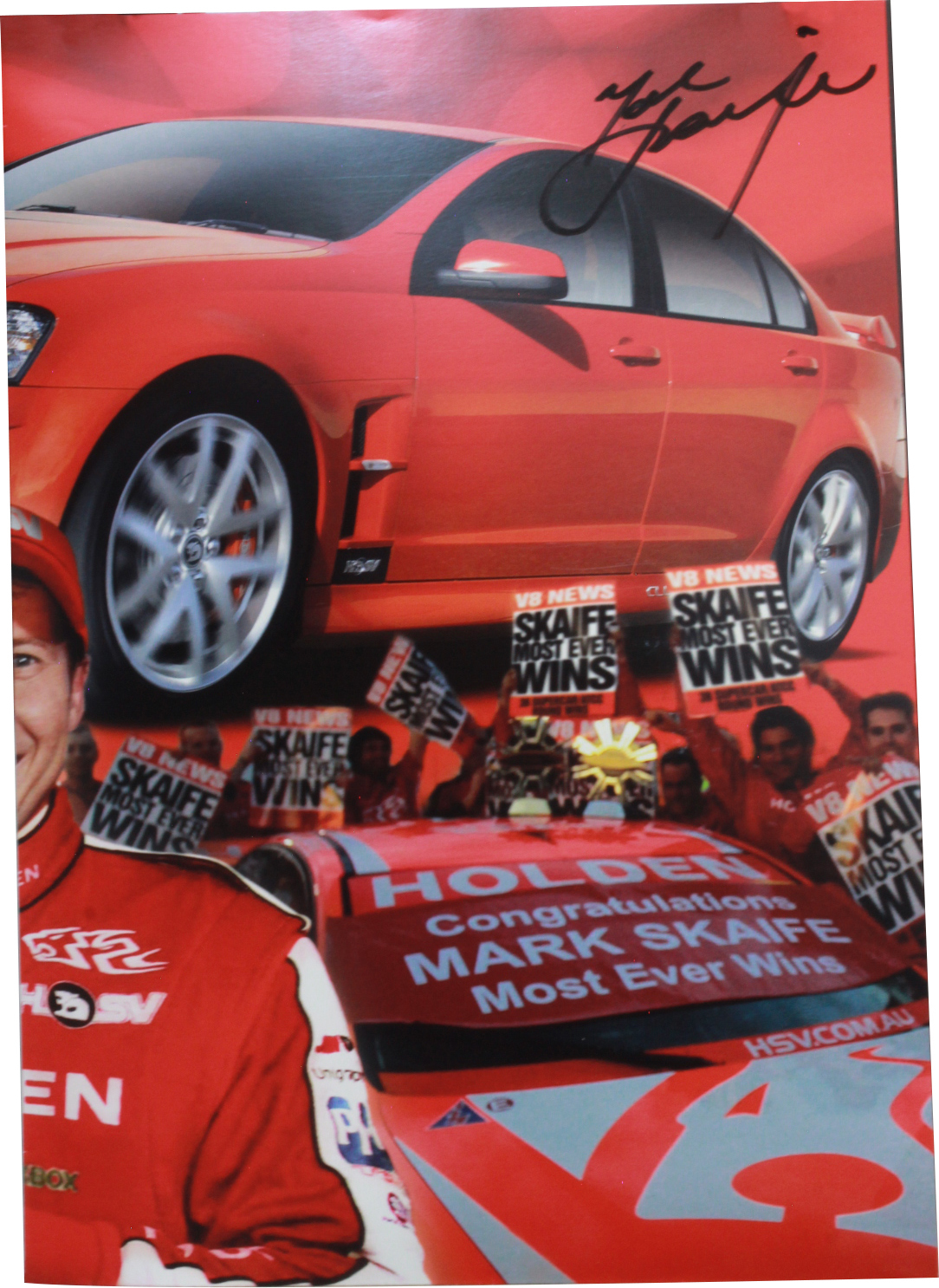 Signed Mark Skaife / HSV Double Sided Poster
