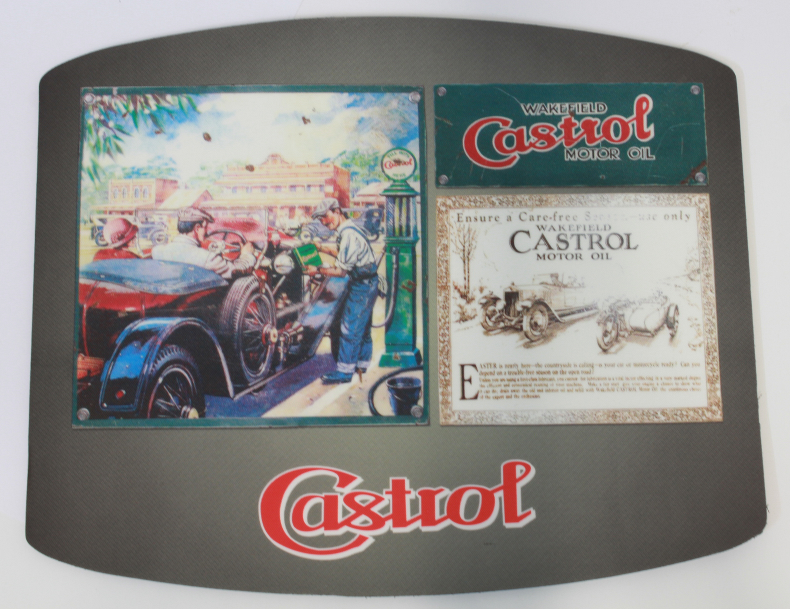 Group of Castrol Motor Oil Computer Mouse Pads and a Mouse Wakefield Racing