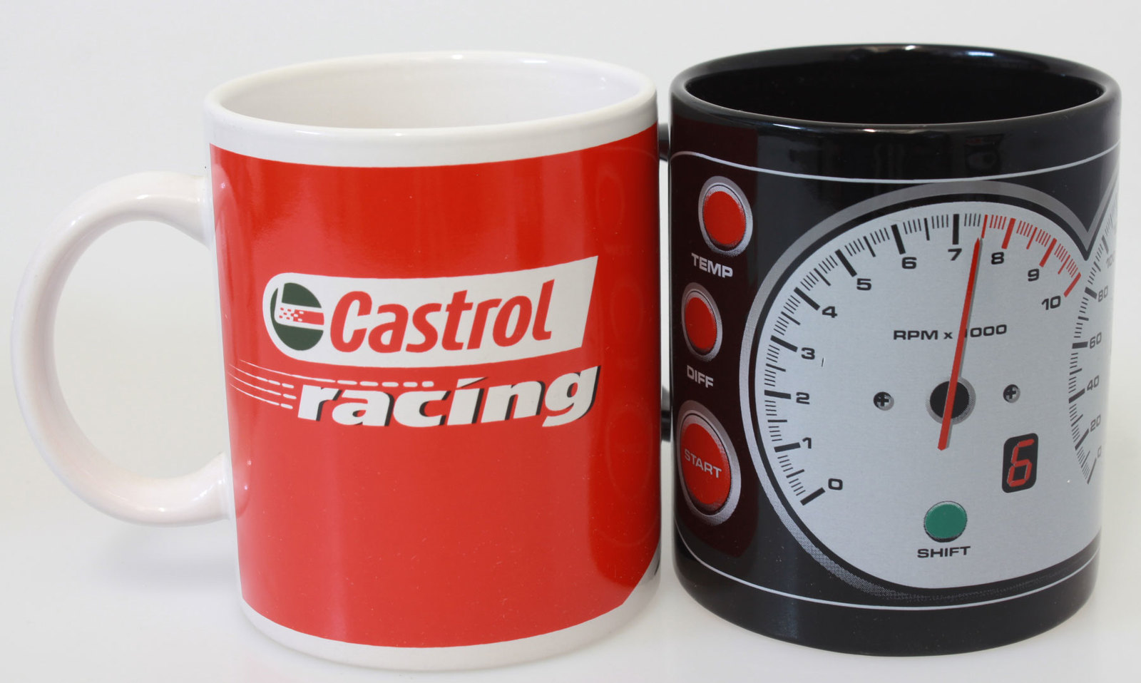 Ex-Display Assortment Of Castrol Mugs x5 Perkins Ingall Longhurst Racing