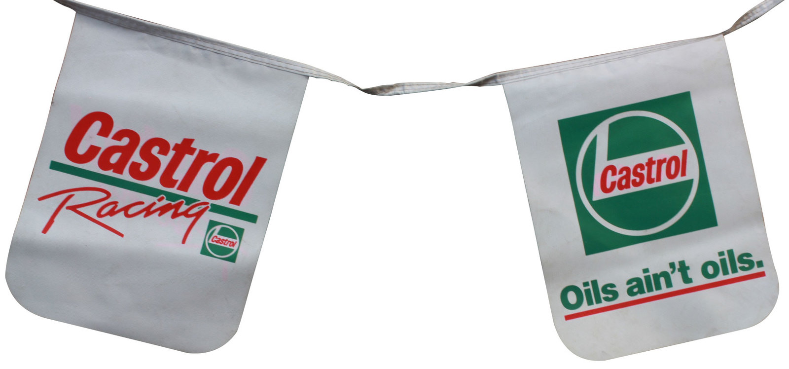 Used Castrol Racing Bunting Flags Genuine Perkins 23 x 30 cm x 13 Flags