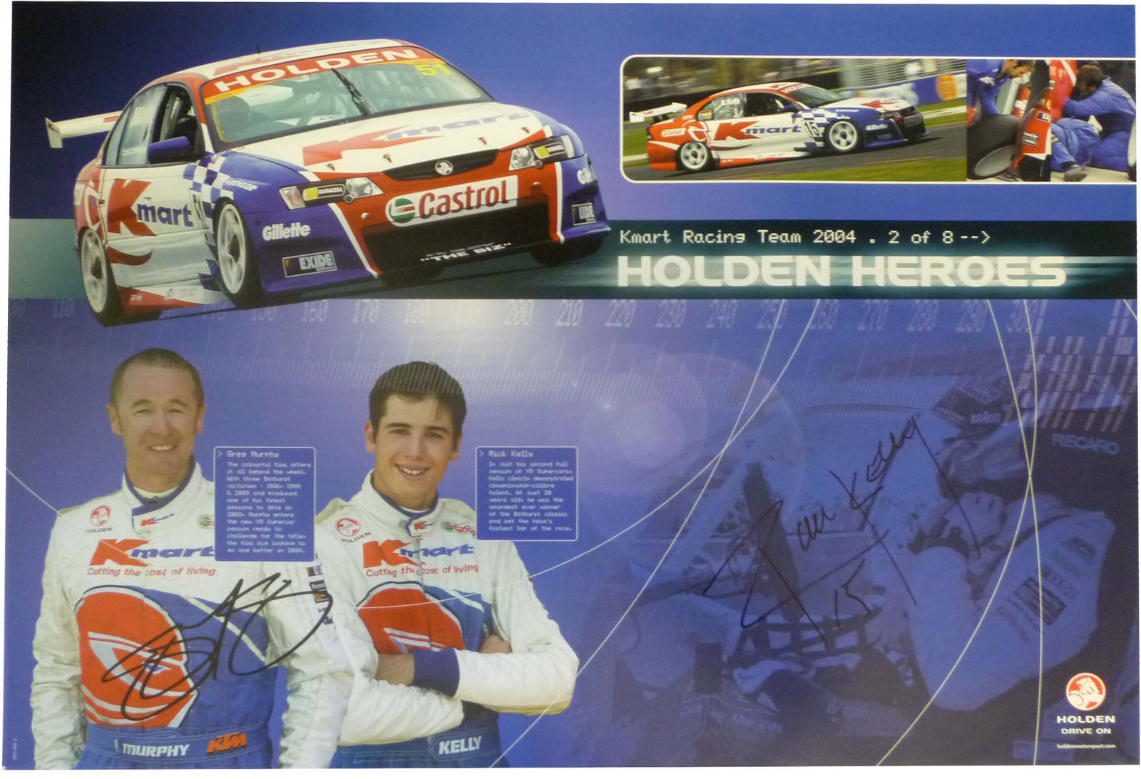 2004 Greg Murphy Rick Kelly Poster Signed 2/8