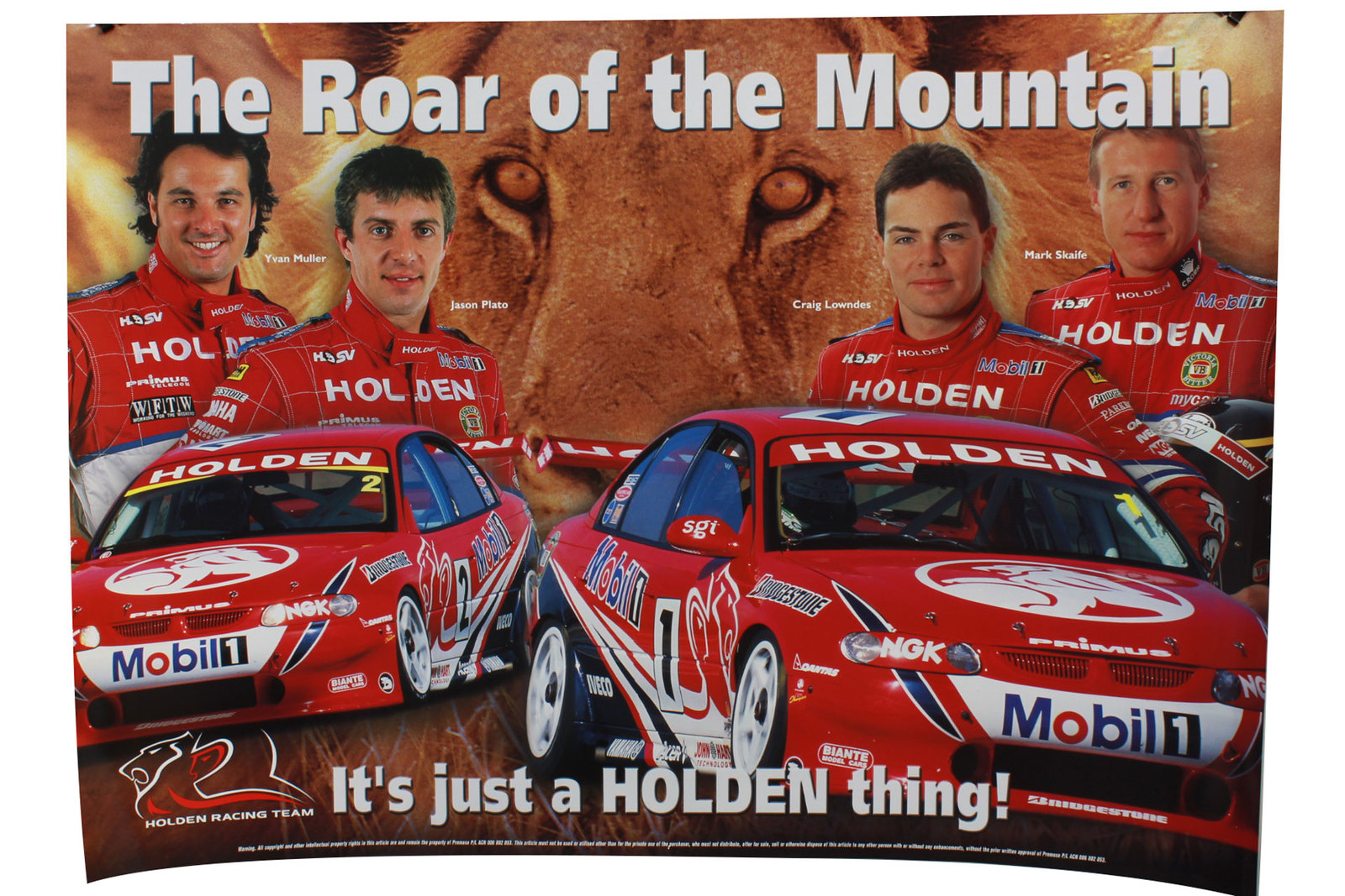 HRT Craig Lowndes Mark Skaife Poster Holden VT Commodore Yvan Muller ...