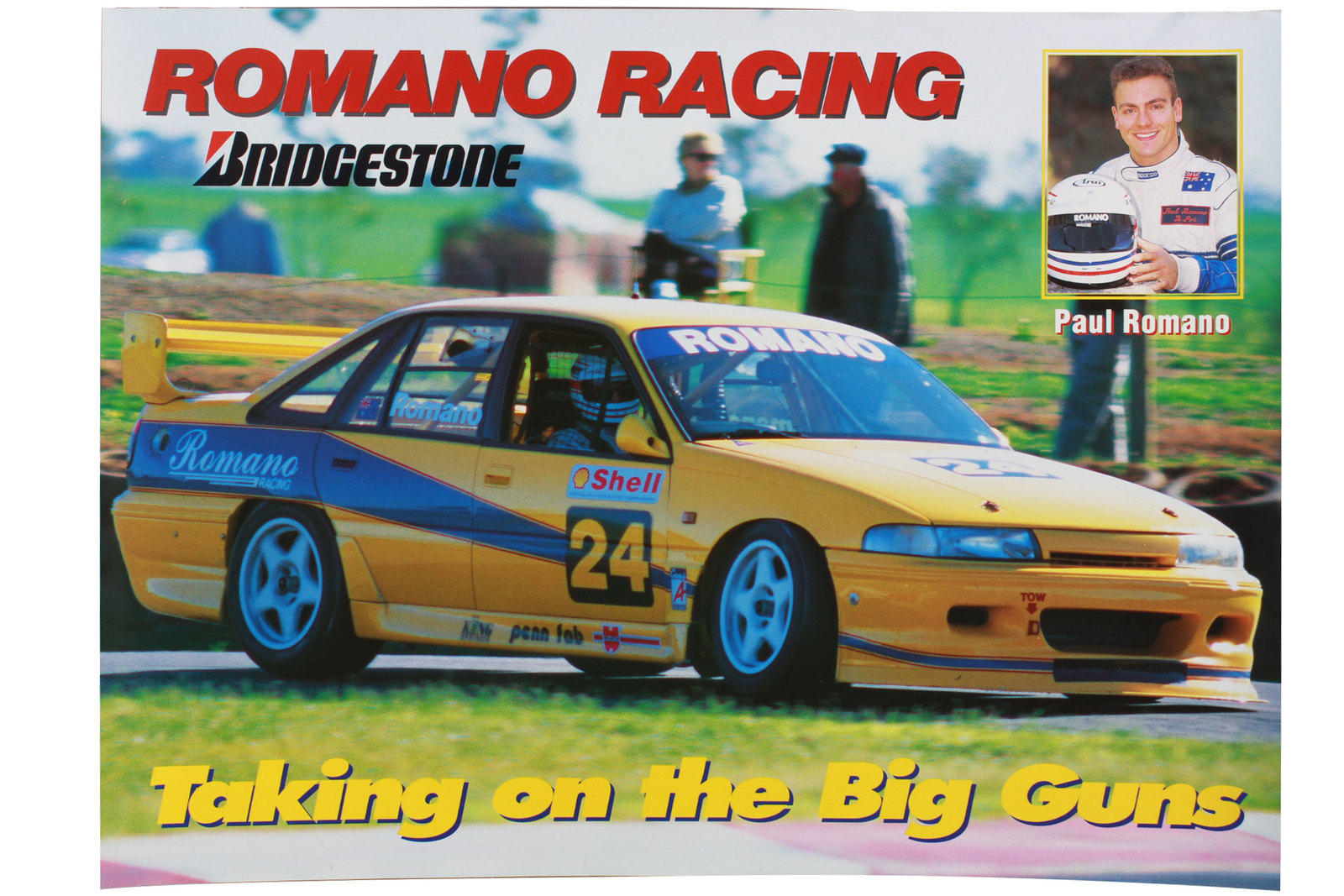 Bridgestone Paul Romano Racing Poster Holden Commodore VP Group A SS