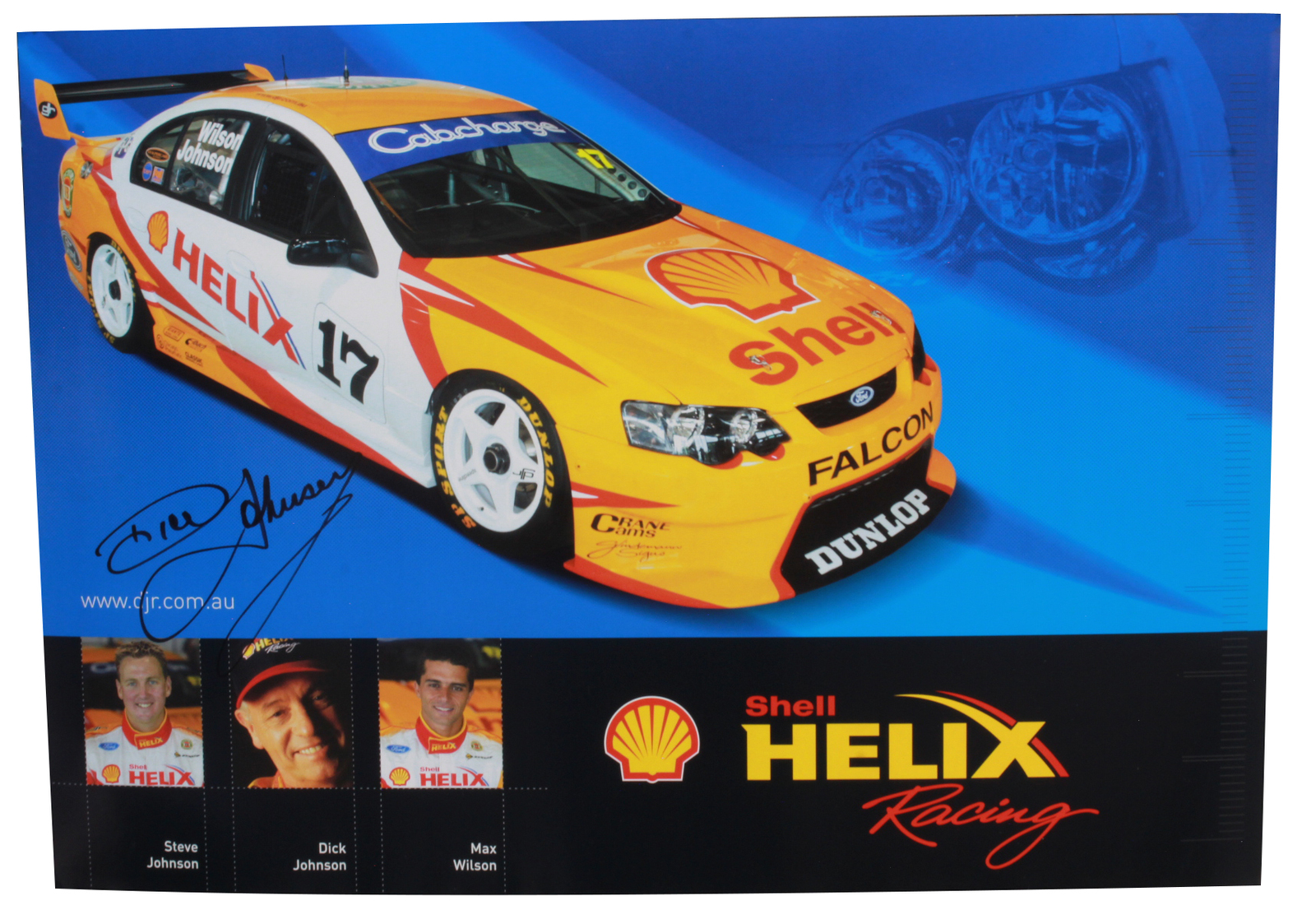 Signed Shell Helix Racing Dick / Steven Johnson & Max Wilson Poster