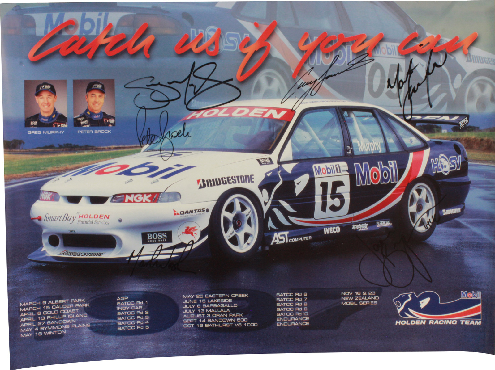 SignedPeter Brock, Greg Murphy, Craig Lowndes, Mark Skaife, Jason ...