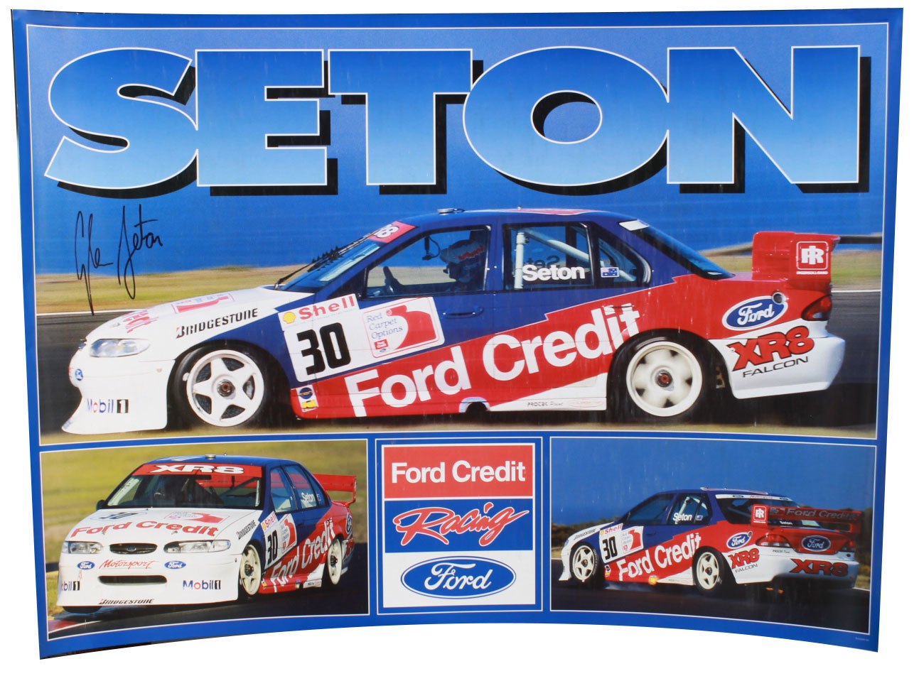 Signed Glenn Seton Ford Credit Poster