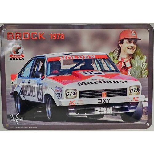 Peter Brock Motorsport Embossed Tin Sign HOLDEN LX Torana 1978