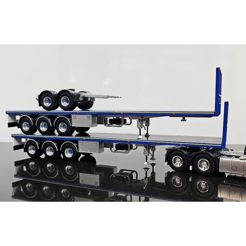 Tekno 1:50 Road Train Set With Dolly Blue and Silver